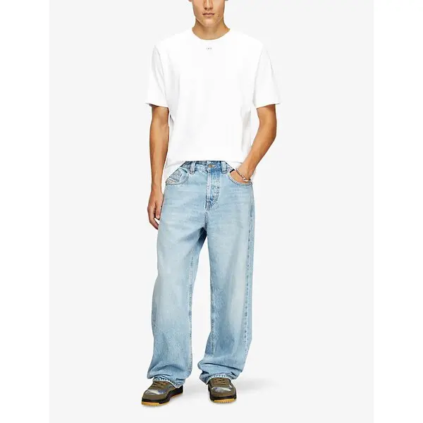 DIESEL® T-madjust-tr Branded Cotton-jersey T-shirt - 100