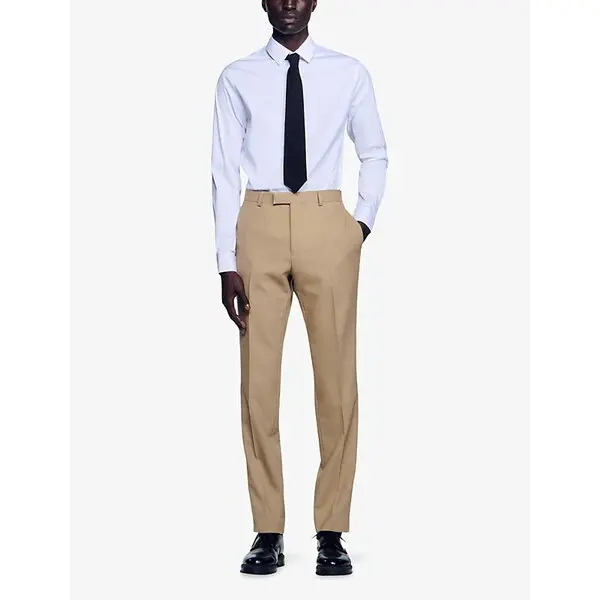 Sandro Berkeley Slim-fit Tapered Wool Trousers
