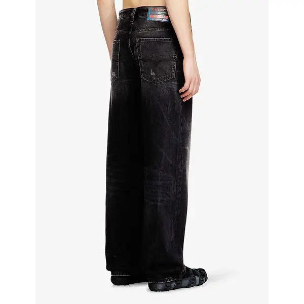 DIESEL® 2001 D-macro 0bebb Wide-leg Denim Jeans - 02