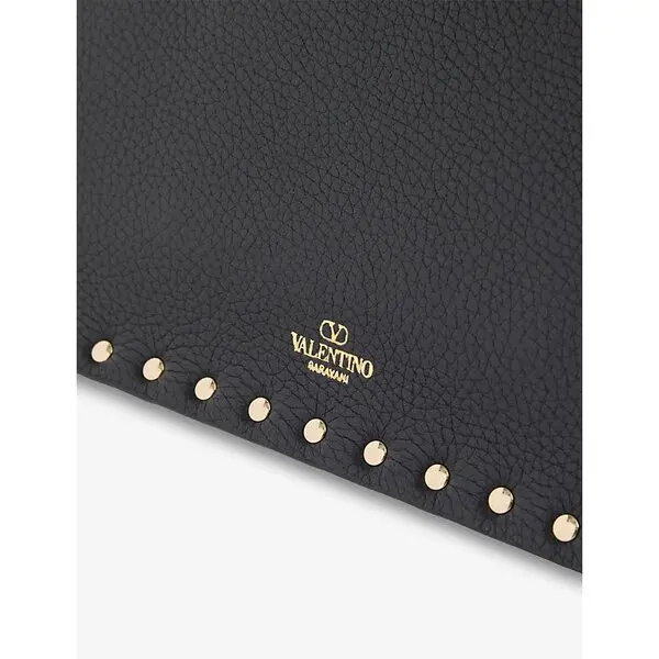 Valentino Garavani Rockstud Leather Clutch - Nero