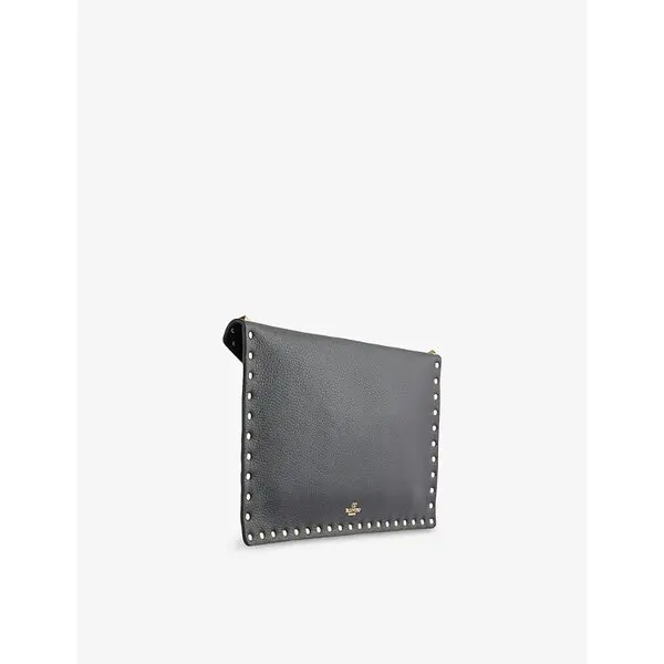 Valentino Garavani Rockstud Leather Clutch - Nero