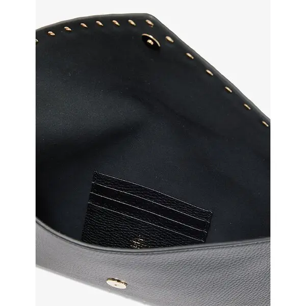 Valentino Garavani Rockstud Leather Clutch - Nero