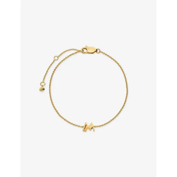 Monica Vinader Initial M 18ct Yellow Vermeil Bracelet - Gold