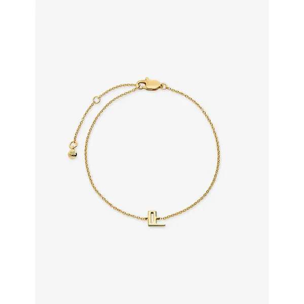 Monica Vinader Initial L Vermeil Bracelet - Gold