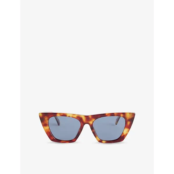 ANINE BING Paris Shell Angular Sunglasses - Tortoise