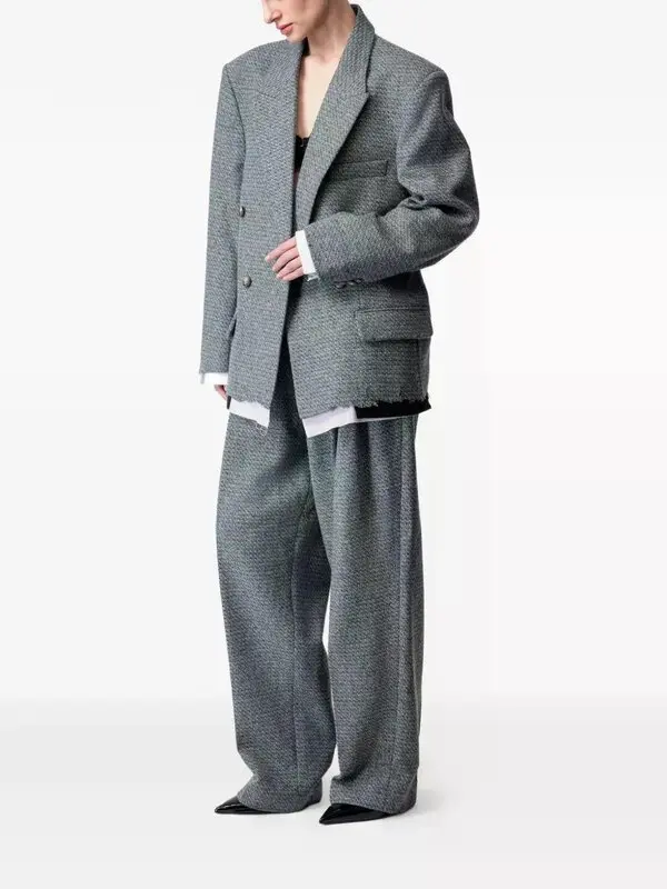 ARTICLE TEN Double-breasted Tweed Blazer