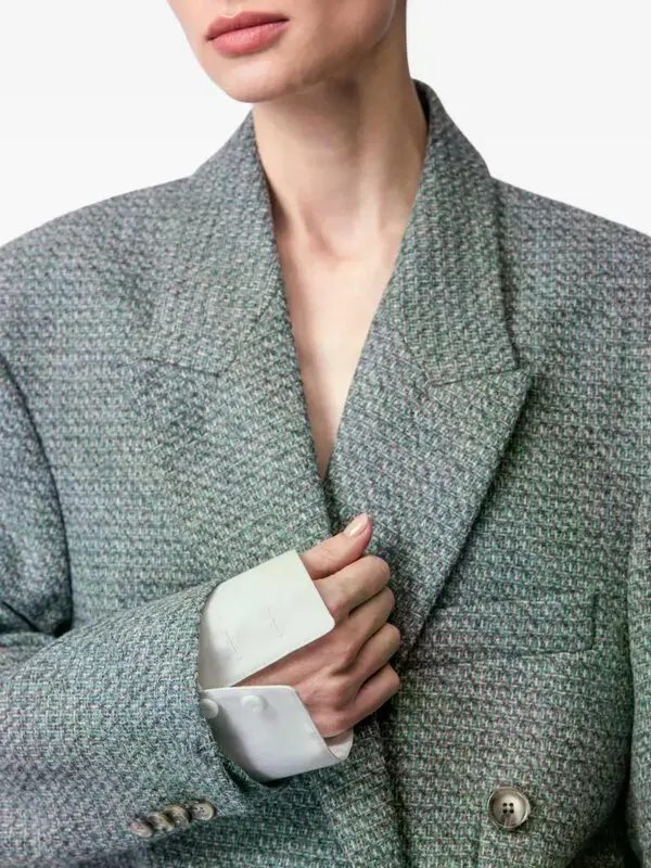 ARTICLE TEN Double-breasted Tweed Blazer