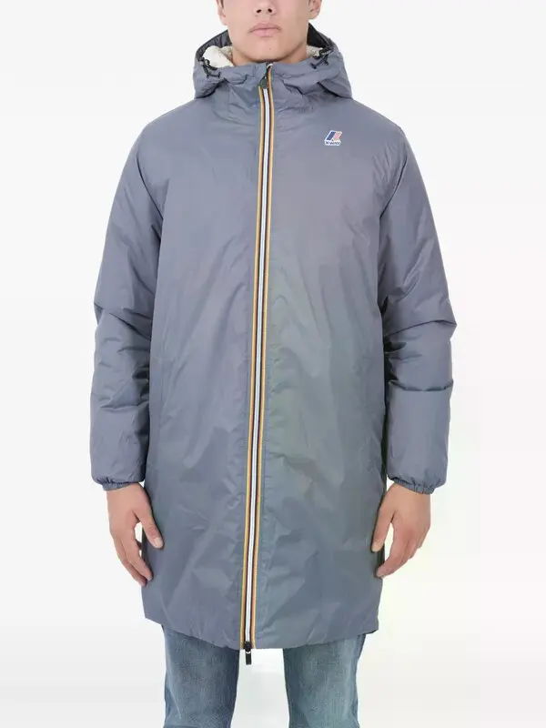 K-WAY Le Vrai 3.0 Eiffel Orsetto Hooded Coat - Grey