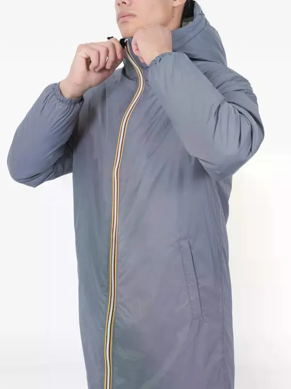 K-WAY Le Vrai 3.0 Eiffel Orsetto Hooded Coat - Grey