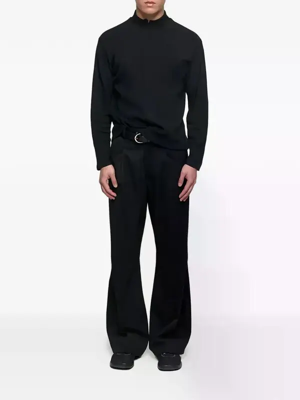 O.FILES Half-zip Long Sleeve T-shirt