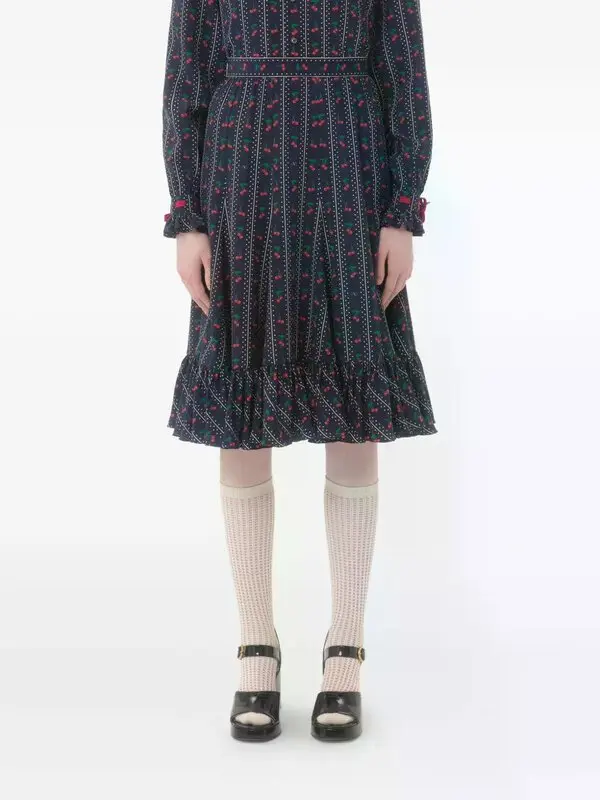 Valentino Garavani Crepe De Chine Midi Skirt