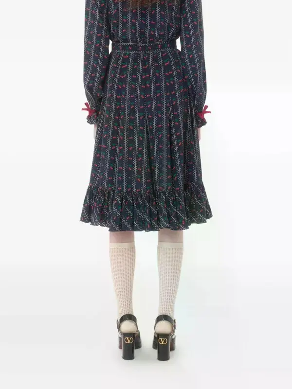 Valentino Garavani Crepe De Chine Midi Skirt