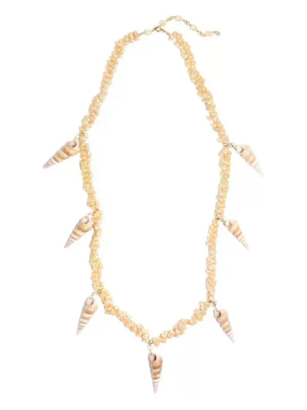 Valentino Garavani Jardin Aquatique Shell Necklace - Neutrals