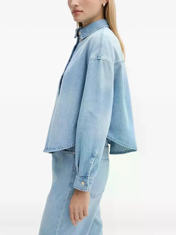Armani Exchange Collared Cropped Top