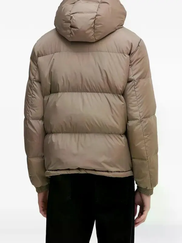 Armani Exchange Hooded Puffer Jacket - Neutrals