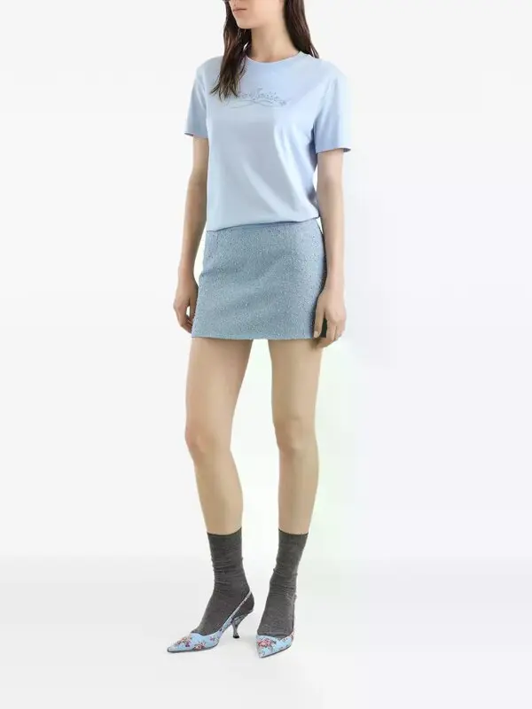 Dolce & Gabbana Logo-embroidered T-shirt - Blue