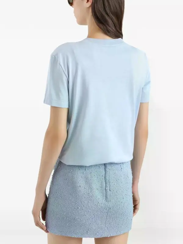 Dolce & Gabbana Logo-embroidered T-shirt - Blue