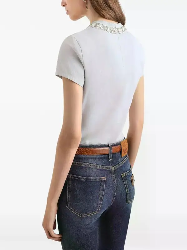 Dolce & Gabbana Print-detail Embellished T-shirt