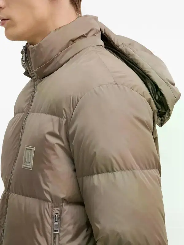 Armani Exchange Hooded Puffer Jacket - Neutrals