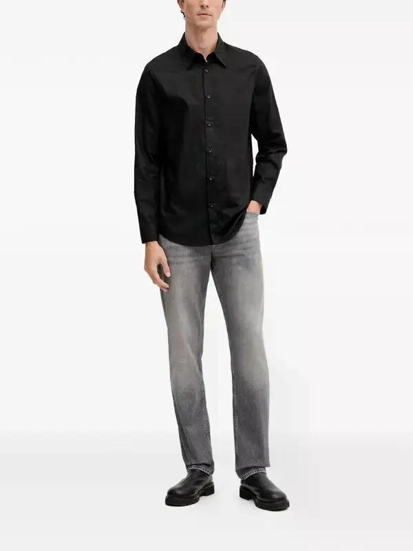 Armani Exchange Patterned Buttoned Shirt - Black