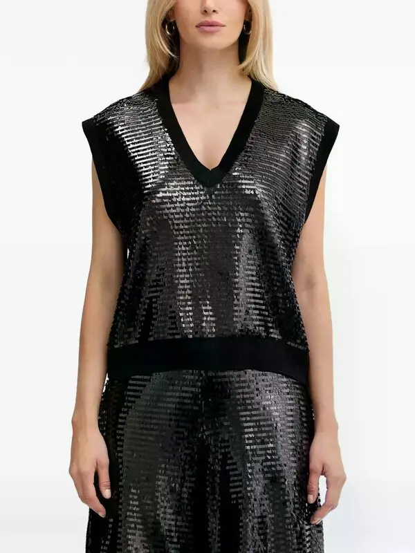 Armani Exchange Sequin Embellished Vest
