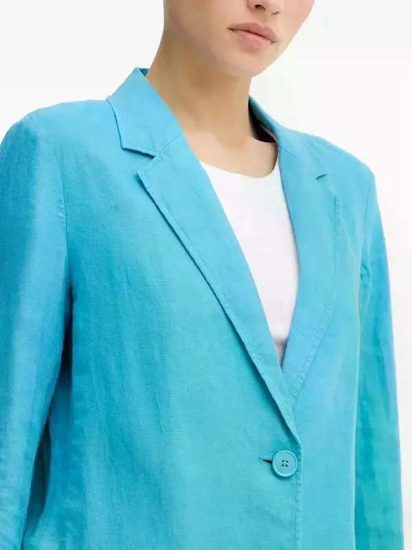 BENETTON Pocket Button Linen Blazer