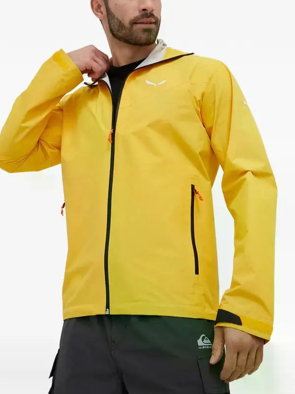 SALEWA Hooded Zip Jacket - Yellow