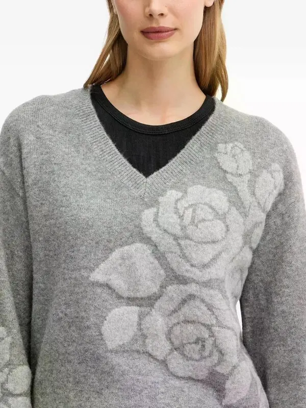 BLUGIRL Floral V-neck Sweater
