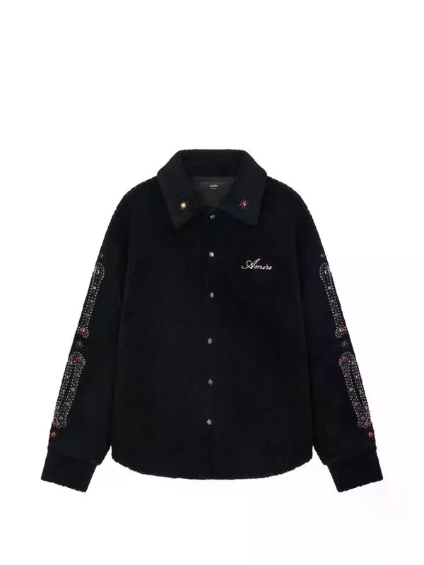 Amiri Bones Studded Overshirt - Black
