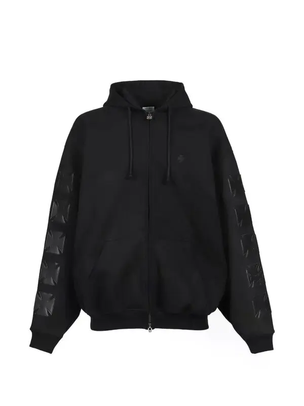 Vetements Leather Biker Cross Hoodie