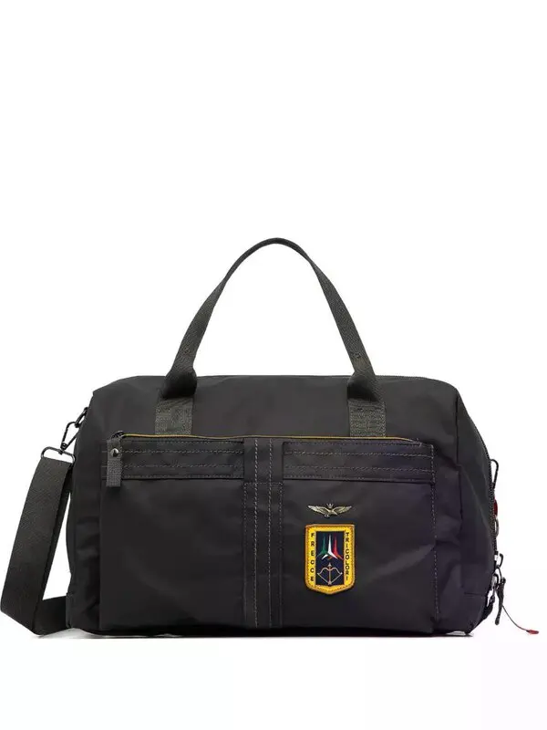 AERONAUTICA MILITARE Appliqué Holdall - Black