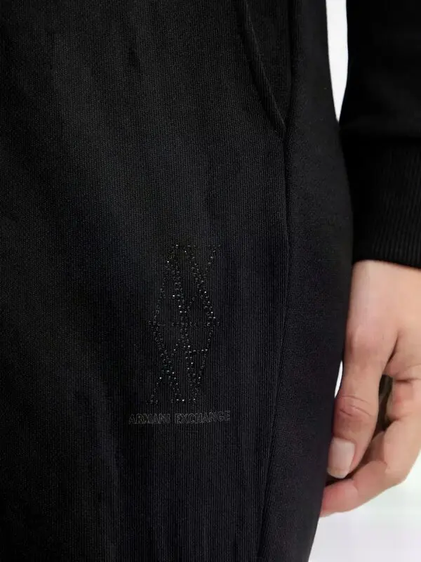 Armani Exchange Logo-detail Drawstring Track Pants - Black