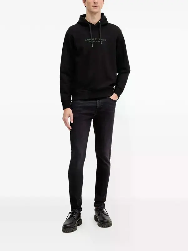 Armani Exchange Long-sleeve Hoodie With Logo Detail
