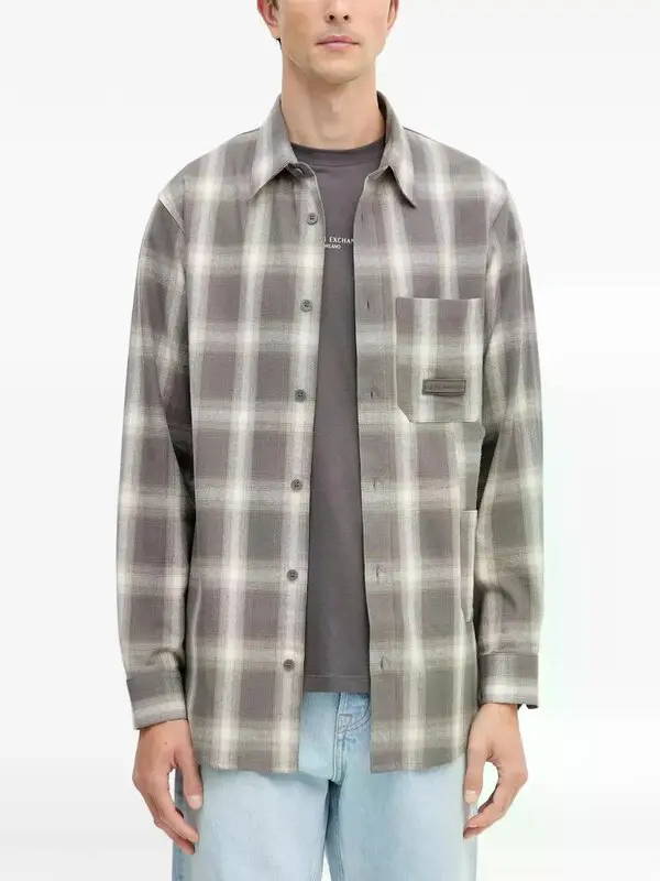 Armani Exchange Check-pattern Pocket Shirt
