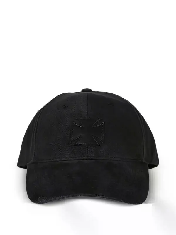 Vetements Leather Cross Cap - Black