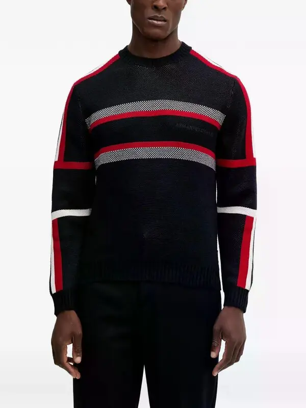 Armani Exchange Striped Crew-neck Sweater