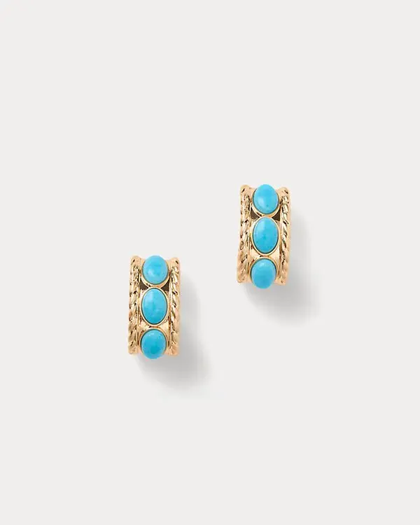 LILLY PULITZER Sunshine Grove Hoop Earrings - Turquoise Tide