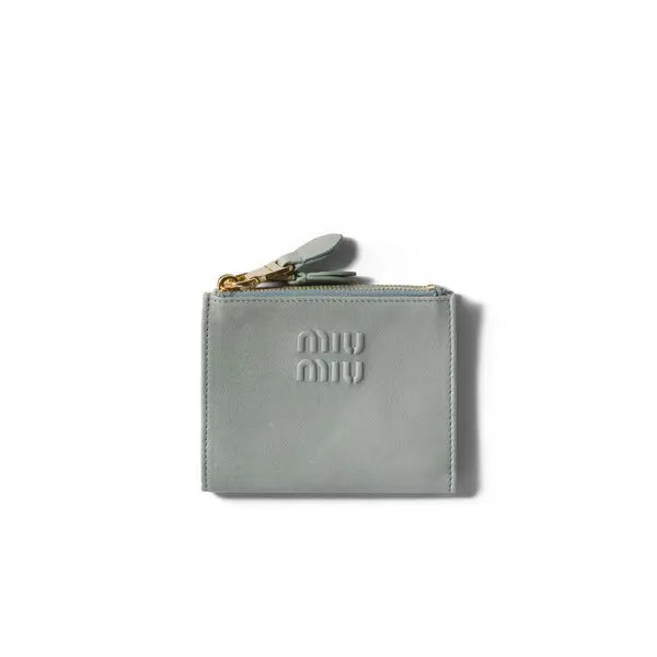 Miu Miu Small Nappa Leather Wallet - Powder Blue