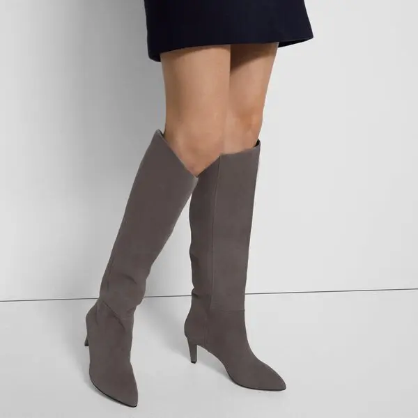 Theory Tube Knee-high Suede Boots