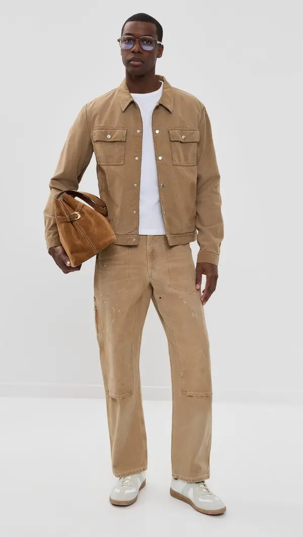 MAISON MARGIELA Faux Suede Sports Jacket