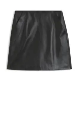 BOSS Nappa-leather Mini Skirt With Seam
