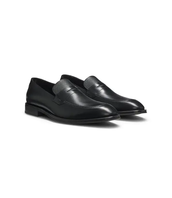 BOSS Leather Loafers - Black