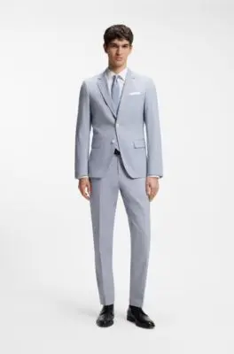 BOSS Slim-fit Patterned Trousers