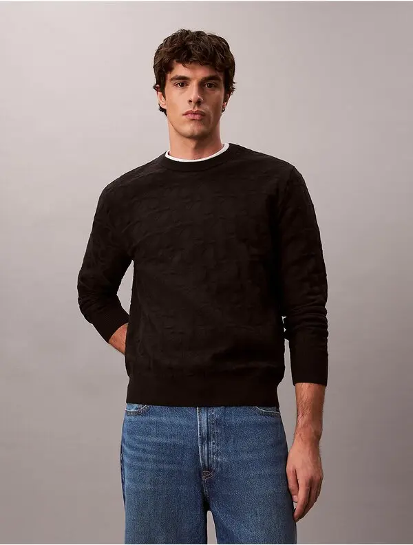 Calvin Klein Allover Monogram Relaxed Sweater