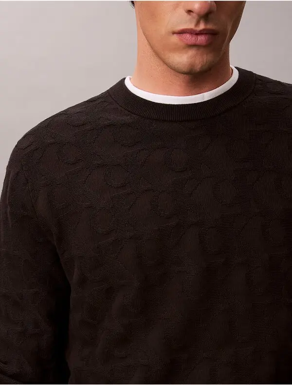 Calvin Klein Allover Monogram Relaxed Sweater
