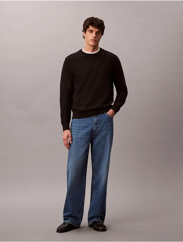 Calvin Klein Allover Monogram Relaxed Sweater