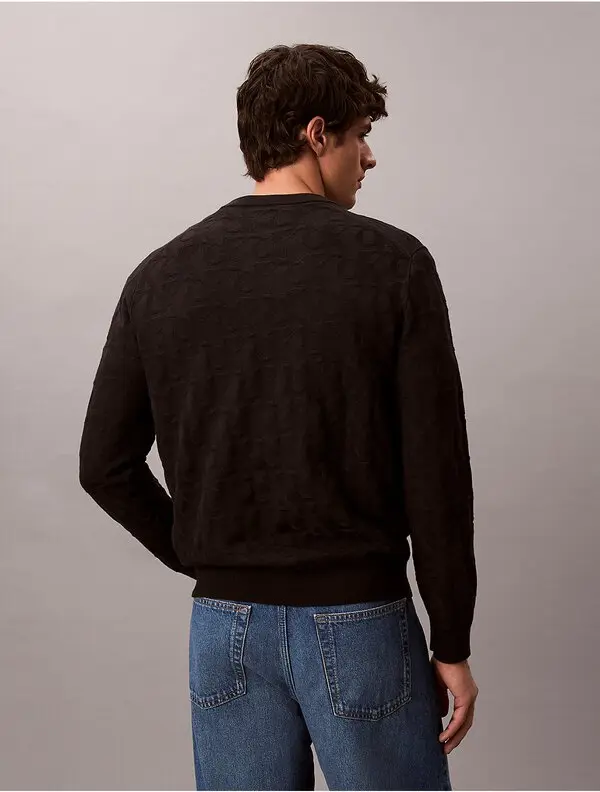 Calvin Klein Allover Monogram Relaxed Sweater