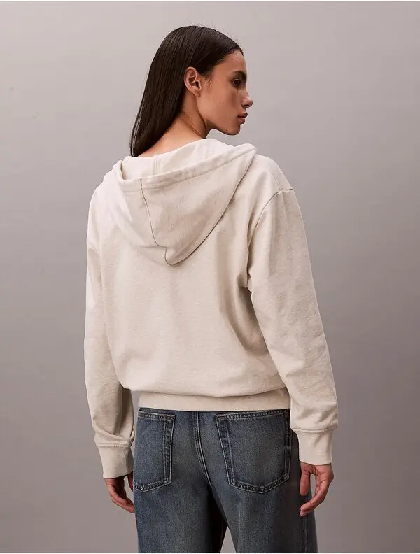Calvin Klein Terry Embossed Monologo Relaxed Fit Hoodie