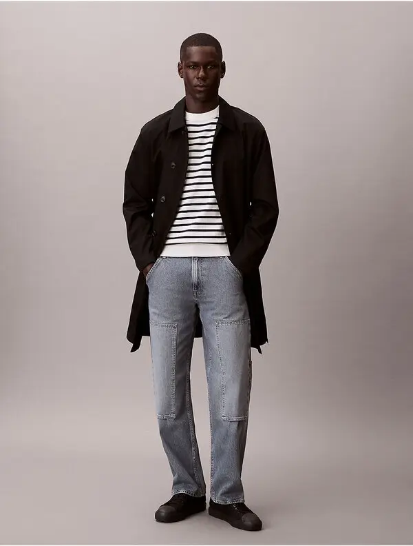 Calvin Klein Striped Cotton Sweater - Tofu