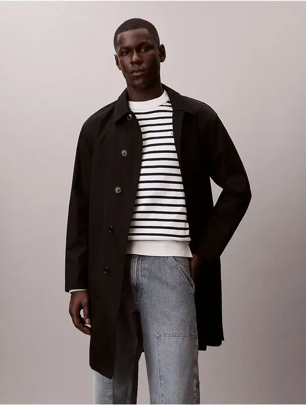Calvin Klein Striped Cotton Sweater - Tofu